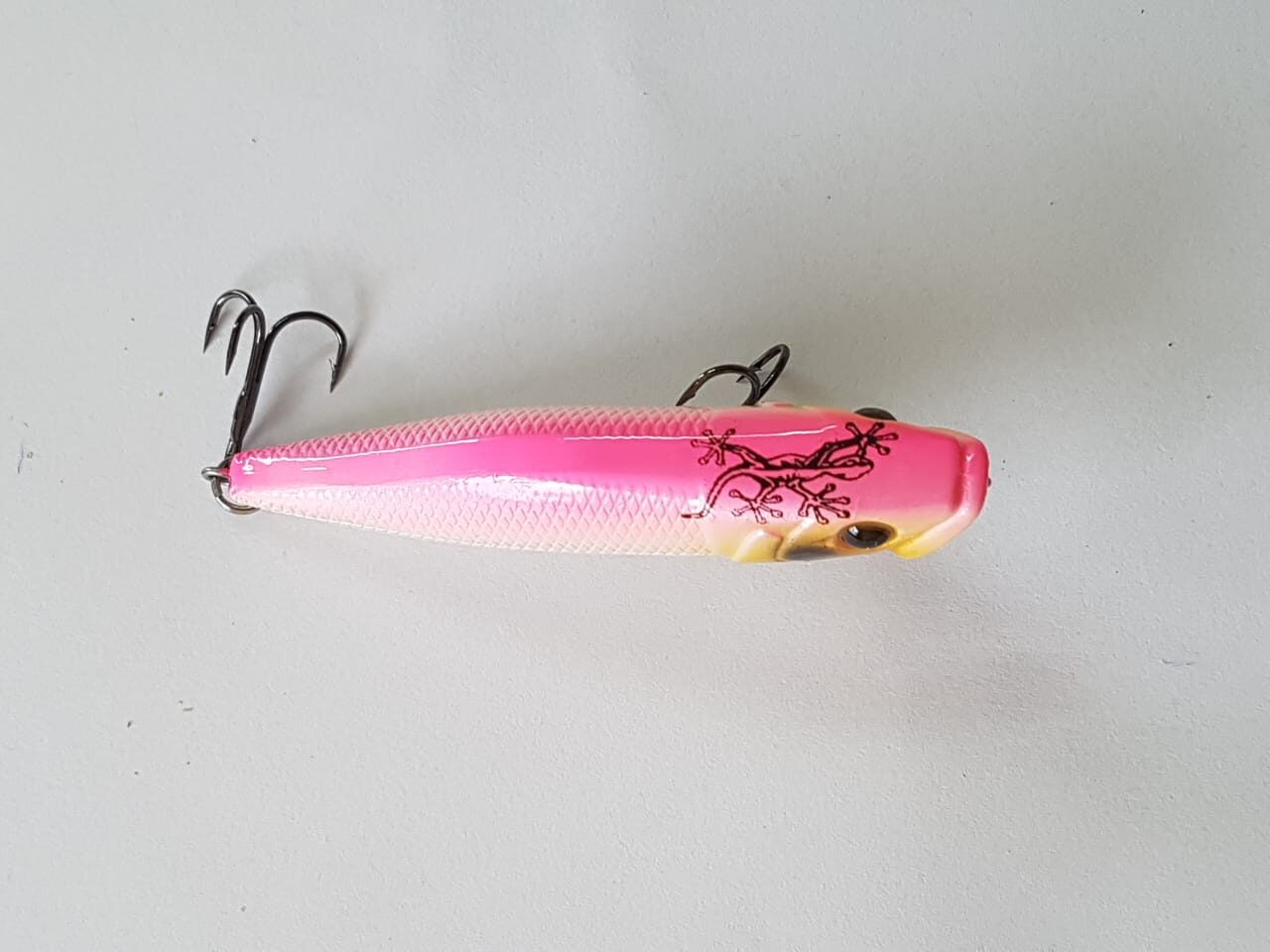 Lure Machine - 7,5 cm/7gr - Lizard Fishing - Cor 001 Pink/Pearl ...